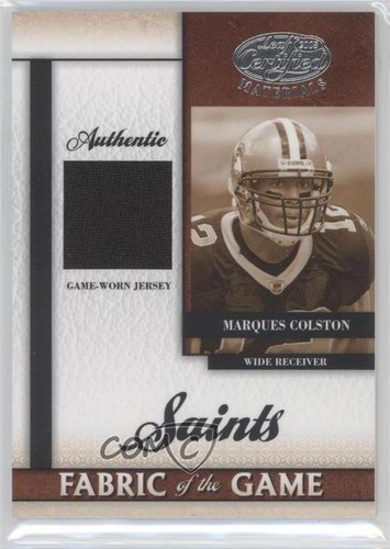 2008 Leaf Certified Materials Fabric of the Game /99 Marques Colston # ...
