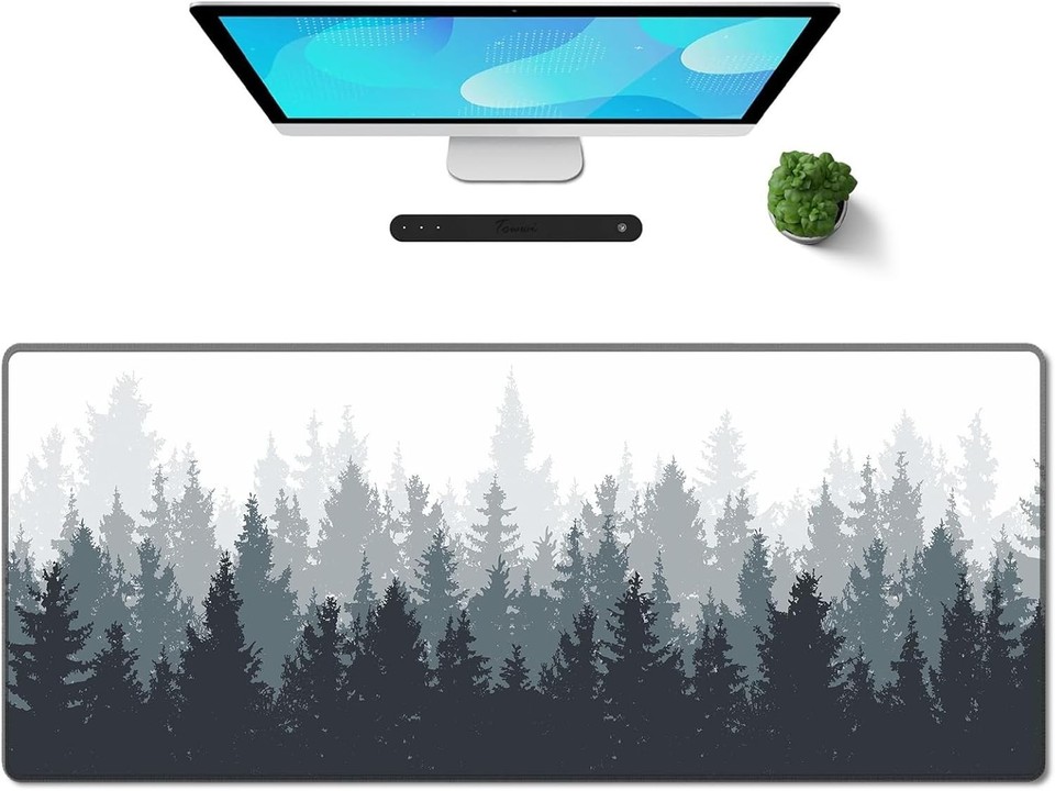 Gaming Mouse Mat Forest Background Pattern XXL XL Large Mouse Mat Long ...