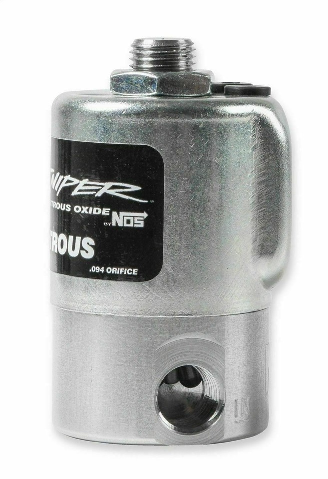 NOS 18018NOS Sniper Nitrous Solenoid 250 Max HP 1/4 NPT Inlet 1/8 NPT ...