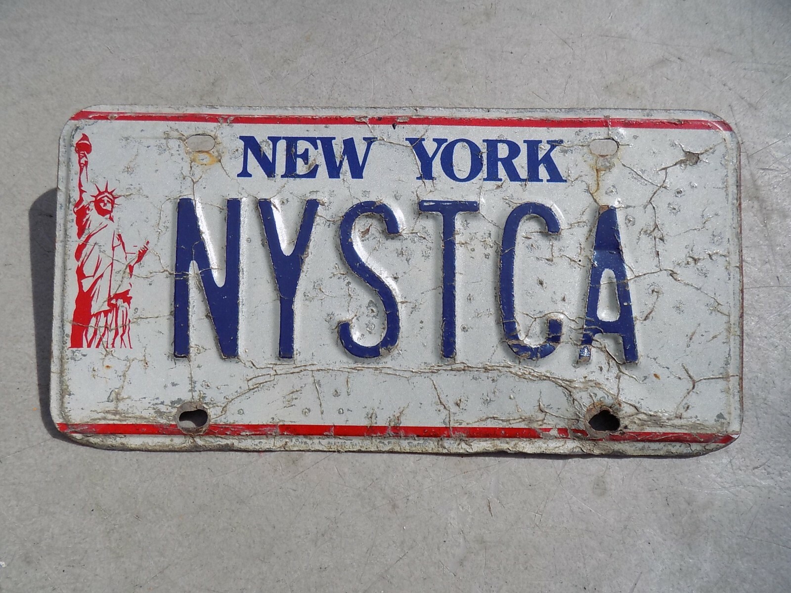 New York Vanity License Plate NYSTCA Town Clerks Association Statue of ...