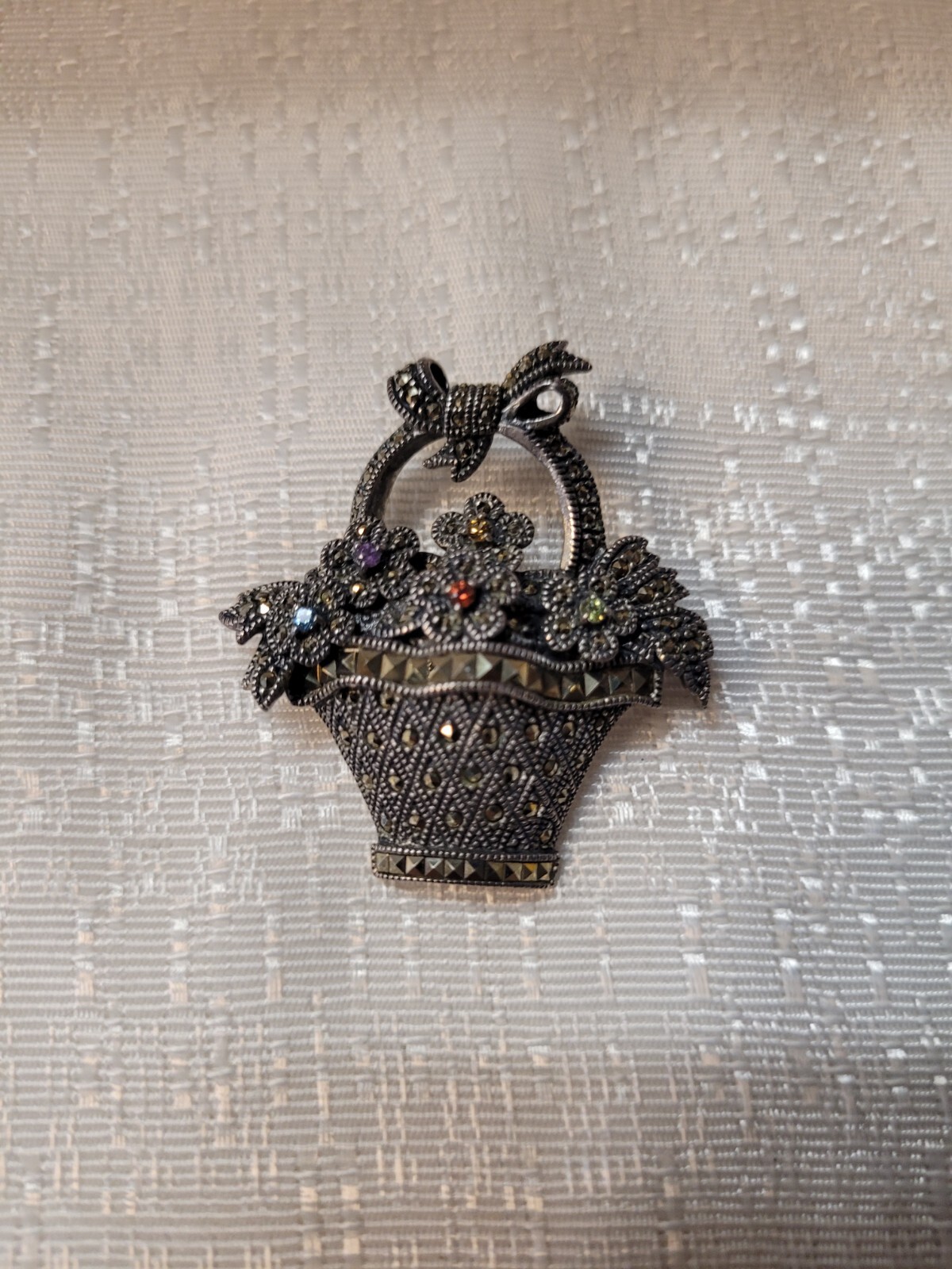 Vintage Beautiful Judith Jack Designer Flower Basket … - Gem