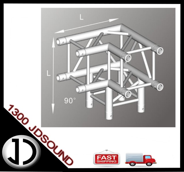 Alutruss ALU43205B Aluminium Three way Box Truss Corner 290MM For alutruss-alu43205b-aluminium-three-way-box-truss-corner-290mm-for