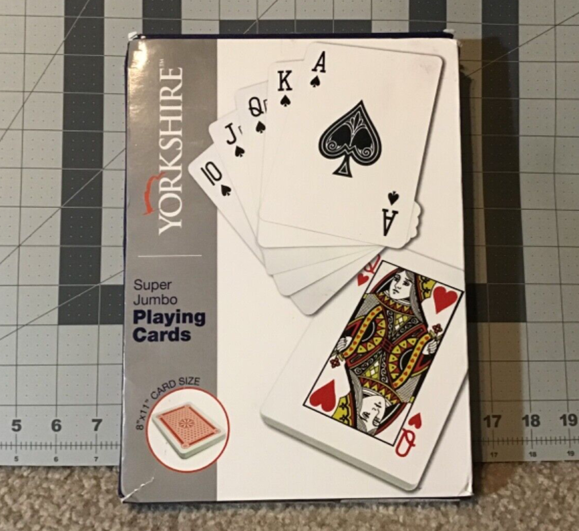 Yorkshire Super Jumbo Playing Cards Fun Games Jumbo Card Set Of 52 8 ...