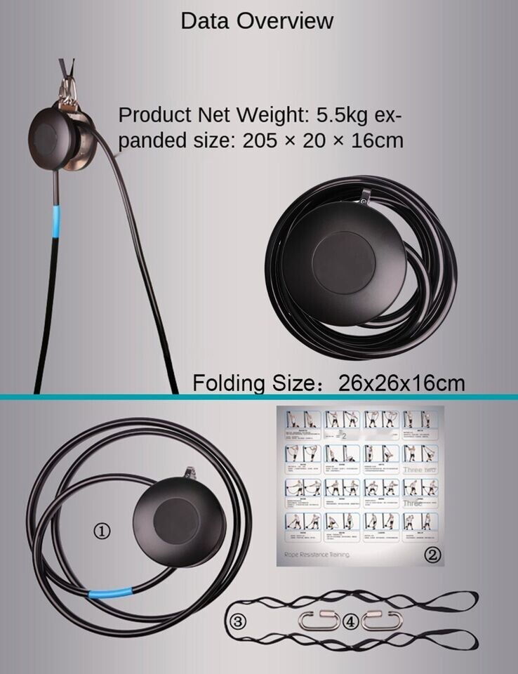 Endless Rope Trainer. Upper Body Cardio. Adjustable Resistance. Braided ...