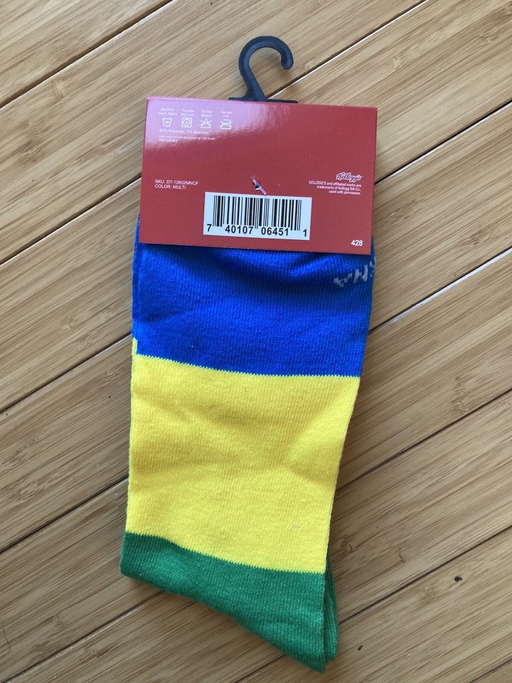 Kellogg's Fruit Loops Novelty Socks - Mens Shoe Size 6-12 - Brand New ...