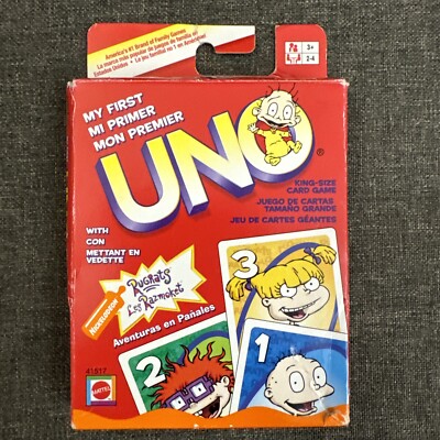 My First UNO Nickelodeon Rugrats Card Game 2003 Vintage King Size Cards ...