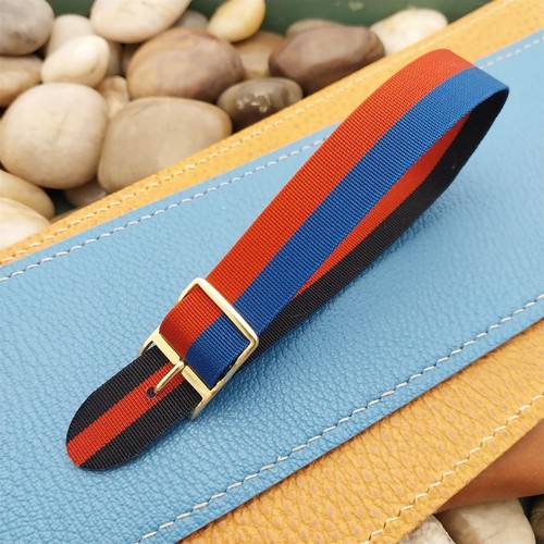 Vintage 16mm Striped Perlon Reversible Classic nos Unused 1960s Watch ...