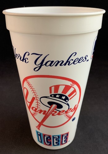 Vintage ICEE New York Yankees MLB Large Plastic Drinking Cup - Made in ...