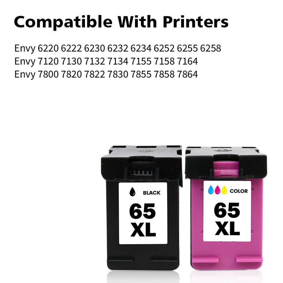 Ink Cartridge for HP 65XL 65 XL Deskjet 3722 2622 2652 2655 ENVY 5052 ...