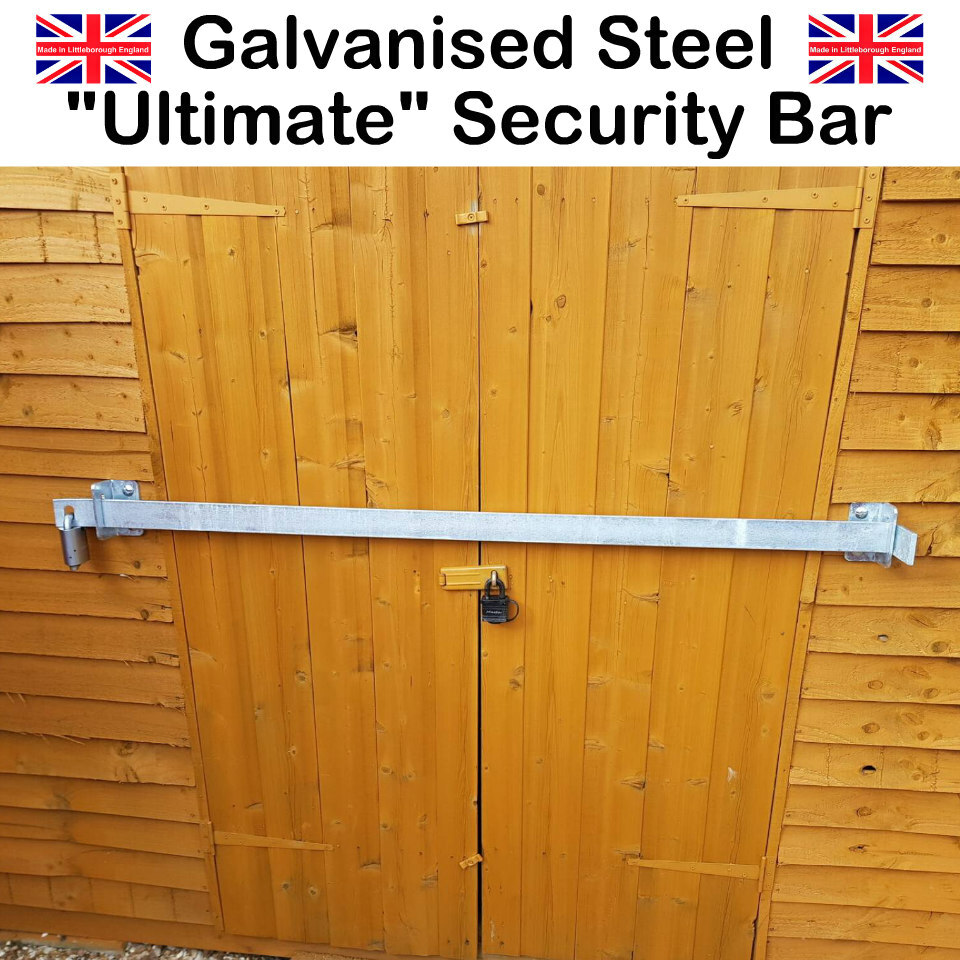 'ULTIMATE' SHED Door SECURITY BAR Locking Made In England Shed Garage ...