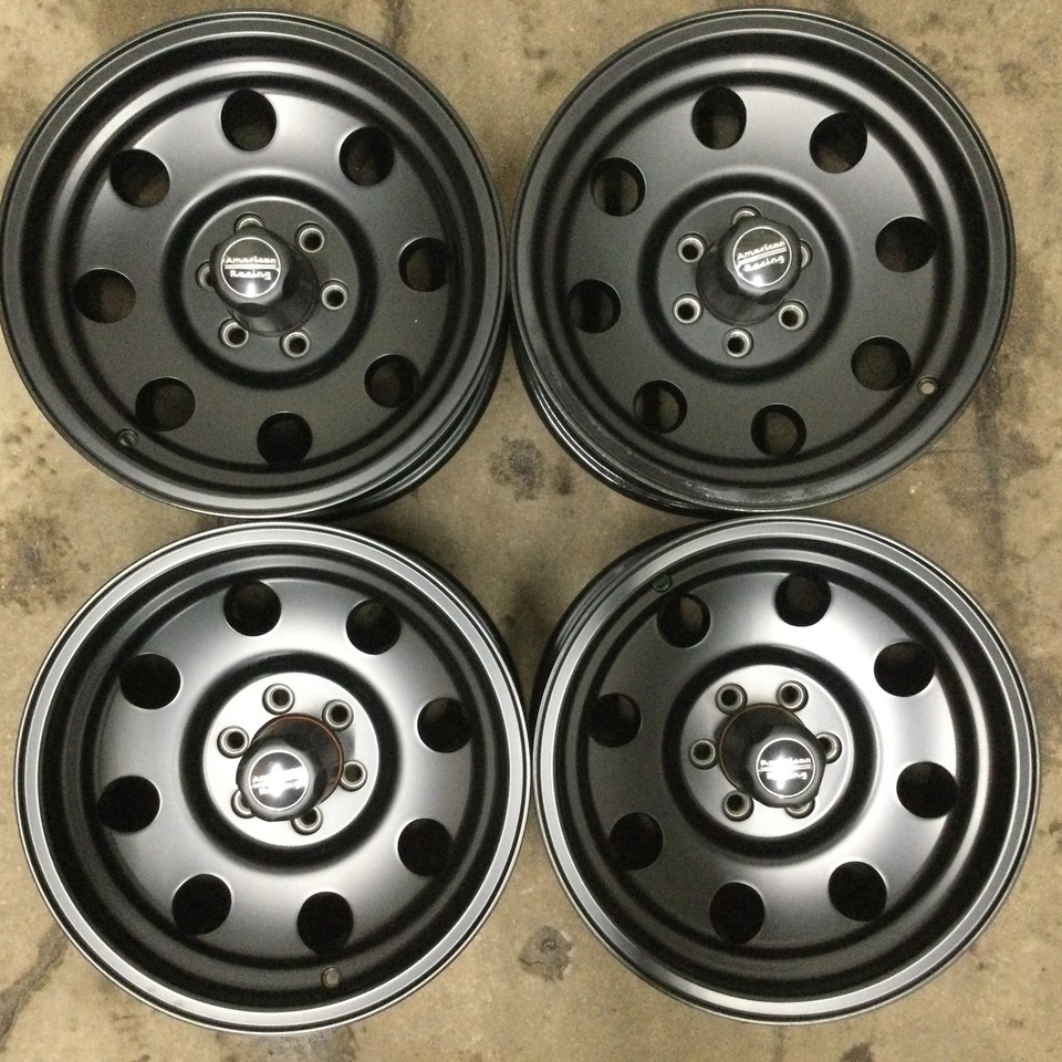 Set 4 American Racing AR172 Baja 16x10 5x5.5 Satin Black Wheels 16 ...