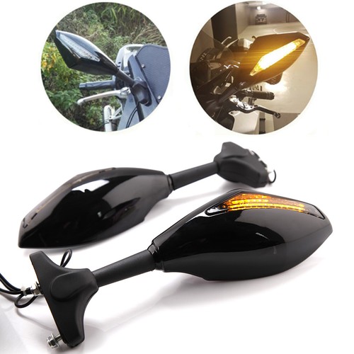 FOR Yamaha FZ6R 2010-2014 LED TURN SIGNAL REARVIEW SIDE RACING MIRRORS ...