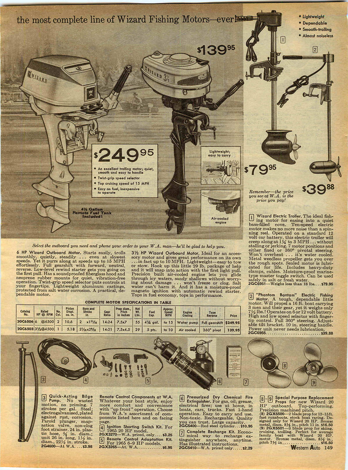 1965 ADVERT 2 PG Wizard Outboard Motor 20 HP 9 6 3.5 | eBay