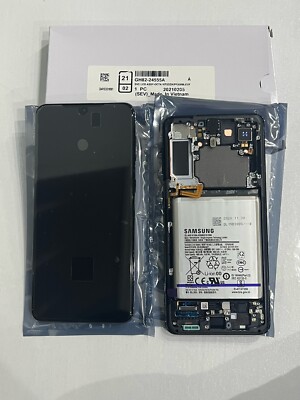 Genuine Samsung galaxy S21 Plus 5G Black G996B LCD Service Pack Screen ...