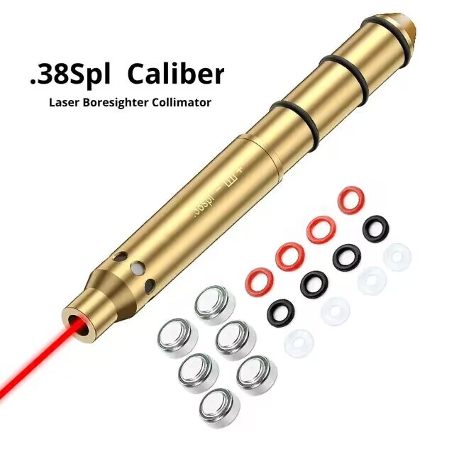 .177/22LR/.223Rem/.38spl/45ACP Red/Green Laser Boresighter Barrel ...
