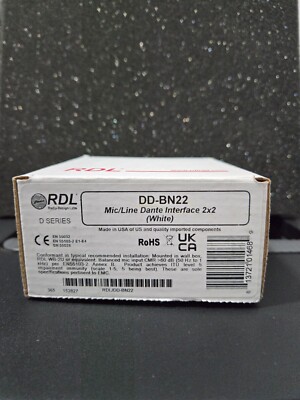RDL DD-BN22 Mic/Line Dante Interface 2X2 | eBay