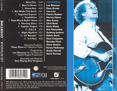 LEE RITENOUR OVERTIME NEW CD 13431853121| eBay