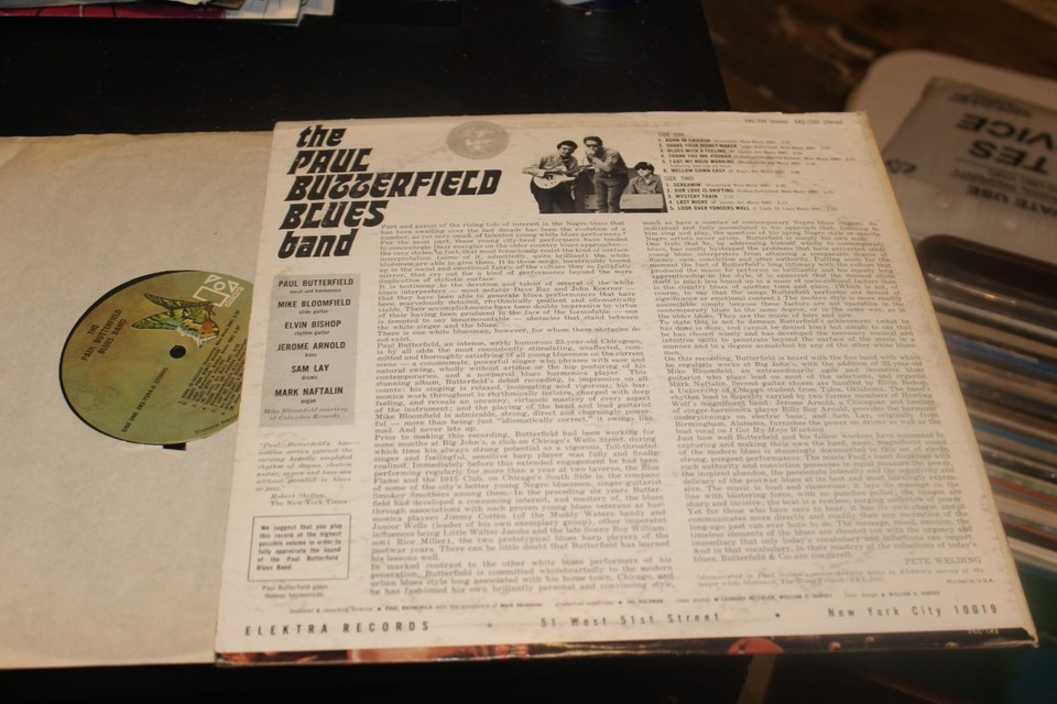 The Paul Butterfield Blues Band Self titled LP Butterfly label Elektra ...