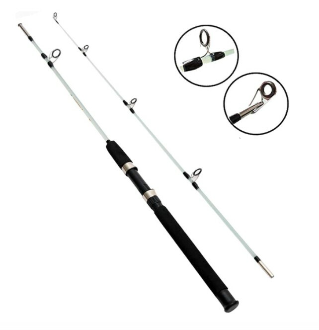 CROCODILE E-20 MH 2.7m(8'10") transparent Solid Fiberglass Fishing Rod ...