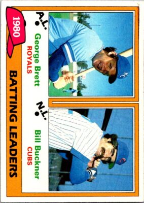 1981 Topps #1 1980 Batting Leaders (George Brett / Bill Buckner) | eBay