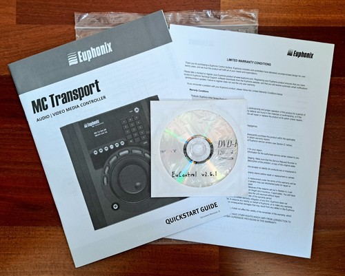 Euphonix MC Transport Audio/Video Media Controller QS Guide, EuControl ...