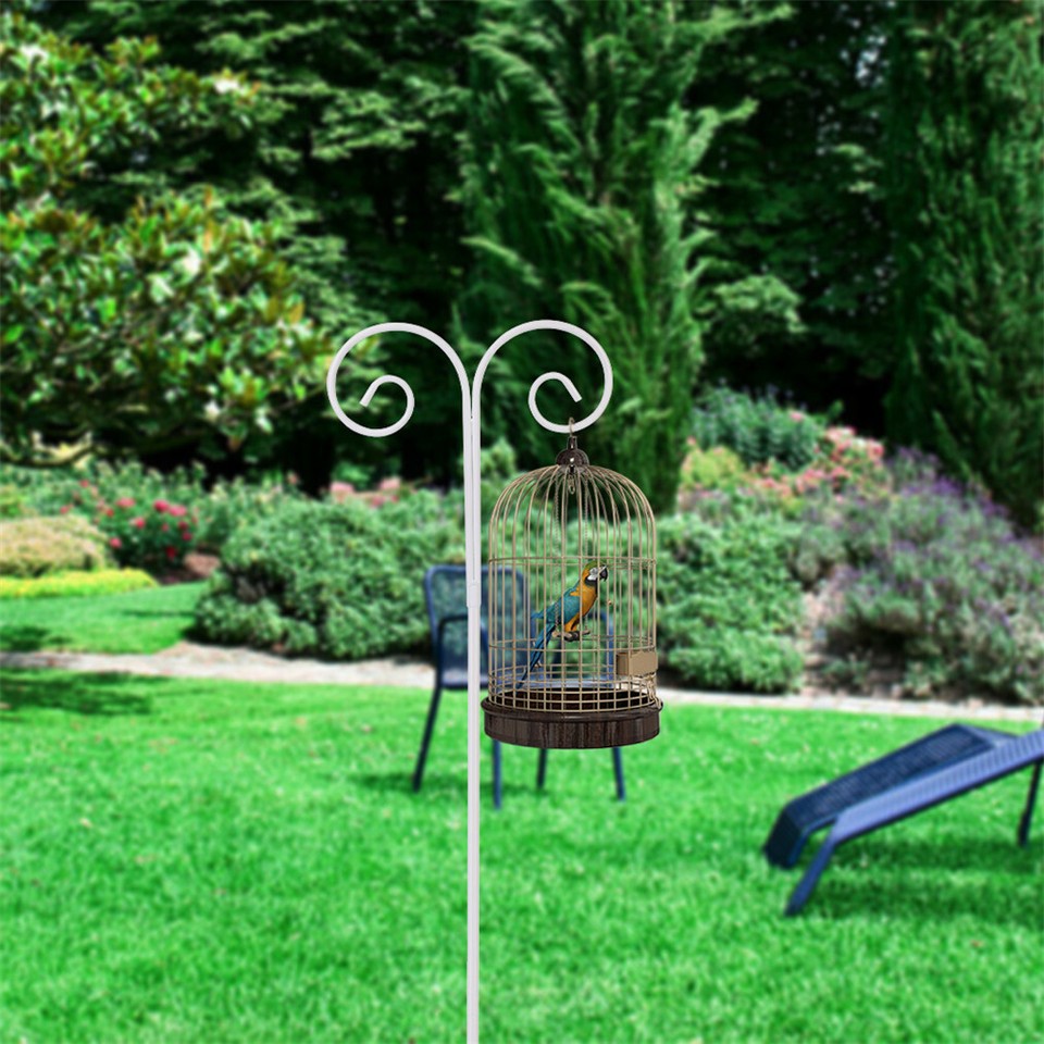 Shepherd Crook Hooks Garden Plant Hangers for Bird Feeder Mason Jars ...