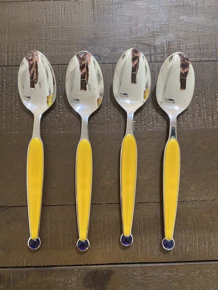 Vintage Yellow WMF Cromargan Fantasia flatware Silverware Rare 4 ...