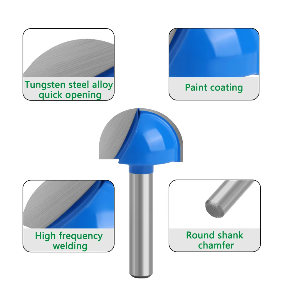 8pcs Cove Core Box Router Bit Set 1/4-inch Round Shank for Woodworking ...
