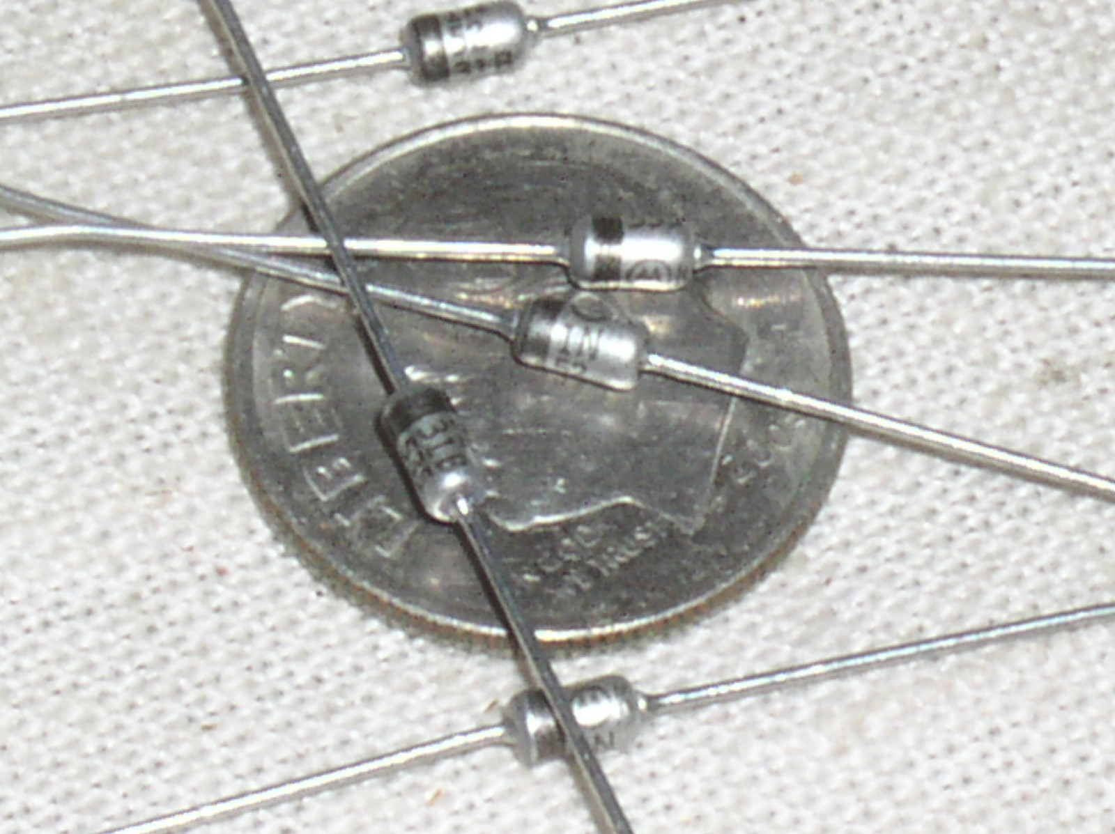 5 MOTOROLA ZENER DIODE 1N5231B 5.1V V VOLT DO35 500MW .5W 1/2 WATT ...