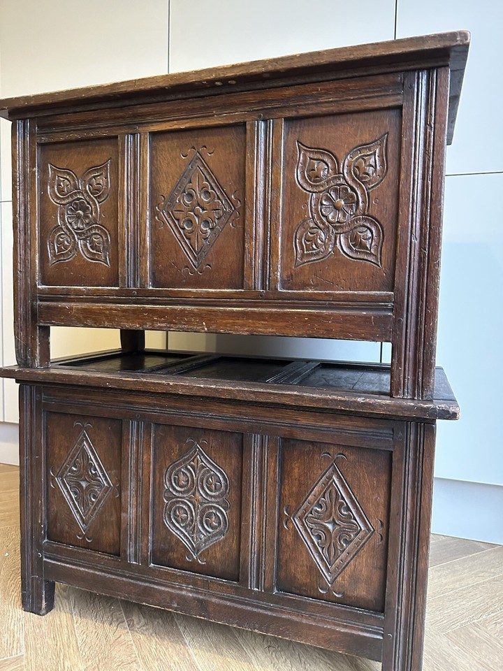 Solid Oak Carved Coffer Chest Blanket Box Toy Trunk GT Rackstraw | eBay UK