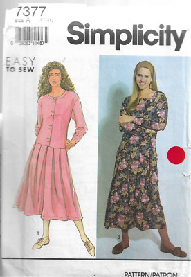 Simplicity Easy To Sew Pattern #7377-Misses Dress With Bodice ...