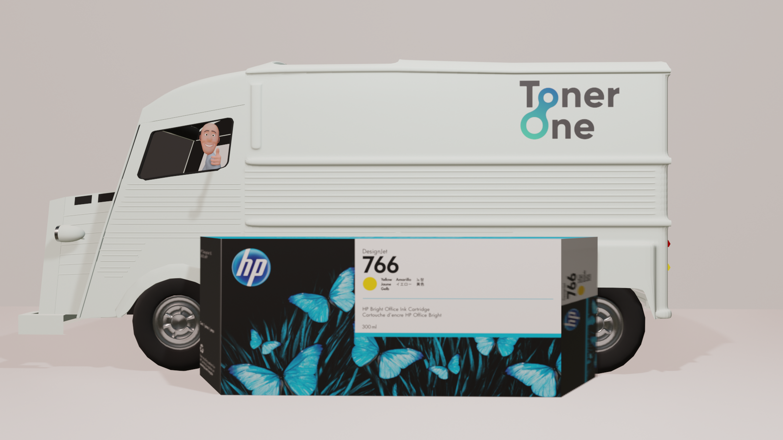 HP 766 300ml Yellow DesignJet Ink Cartridge - P2V91A | eBay