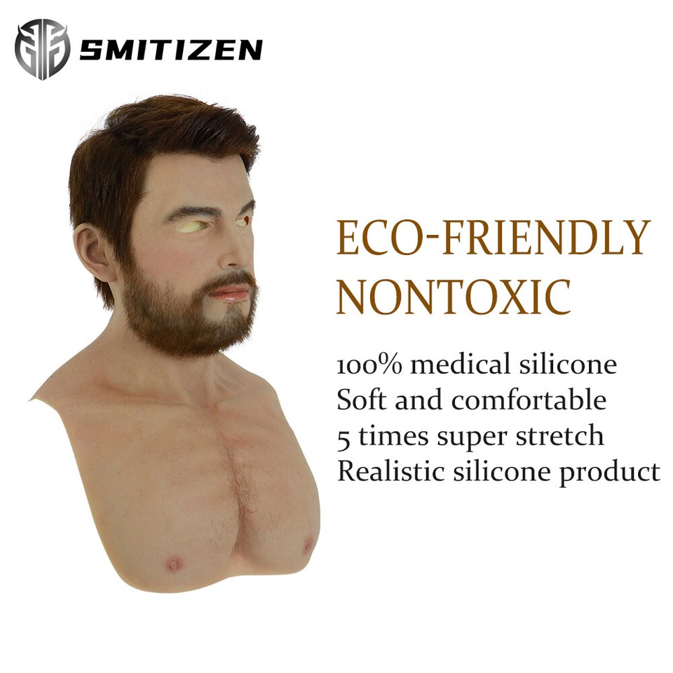 SMITIZEN Silicone Disguise Human Skin Male Mask Thor with Brown Hair ...