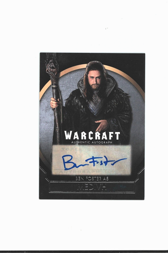 World Of Warcraft BEN FOSTER Auto Medivh Topps Rookie Autograph X-MEN ...