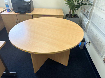 DAMS Circle Table - Beech Color Beautiful Crafted Wooden Table | eBay