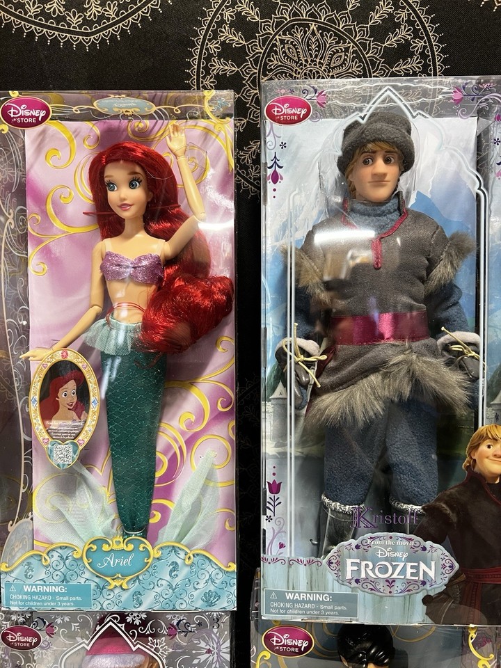 Disney Doll Frozen Little Mermaid Hans,Kristoff,Elsa,Anna,Ariel,Eric ...