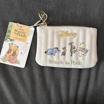 PRIMARK DISNEY WINNIE THE POOH QUILTED ZIPPER MINI WALLET COIN PURSE ...