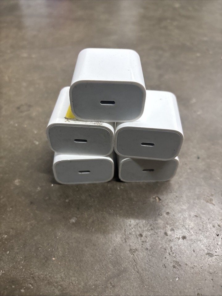 Lot of 5 Apple 20W USB-C Power Adapters – Genuine OEM Chargers | eBay