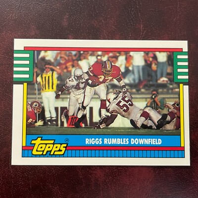 1990 Topps TIFFANY Set GERALD RIGGS REDSKINS TEAM CARD #524 * MINT ...