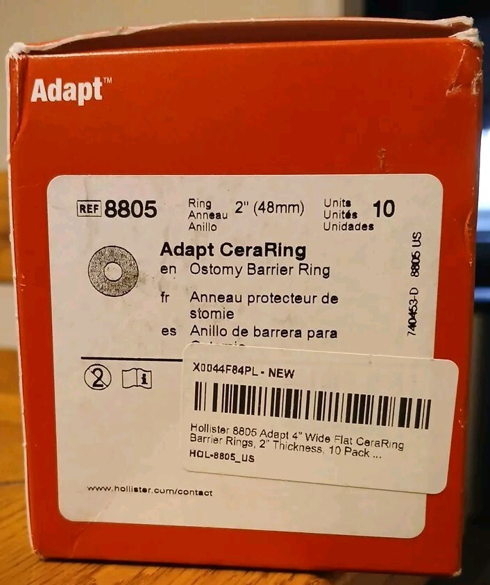 Hollister 8805 Adapt CeraRing 2" Ostomy Barrier Rings Box of 10 Exp ...