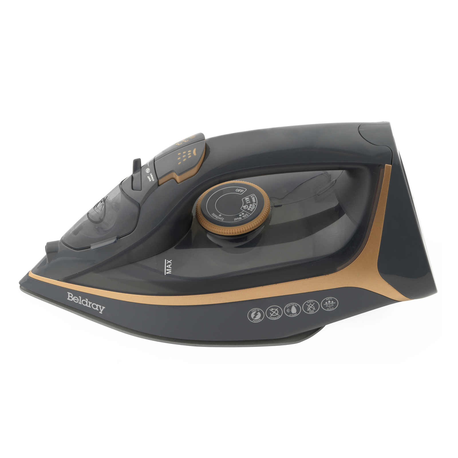 Beldray 2-In-1 Cordless Steam Iron Ceramic Soleplate Charging Base ...