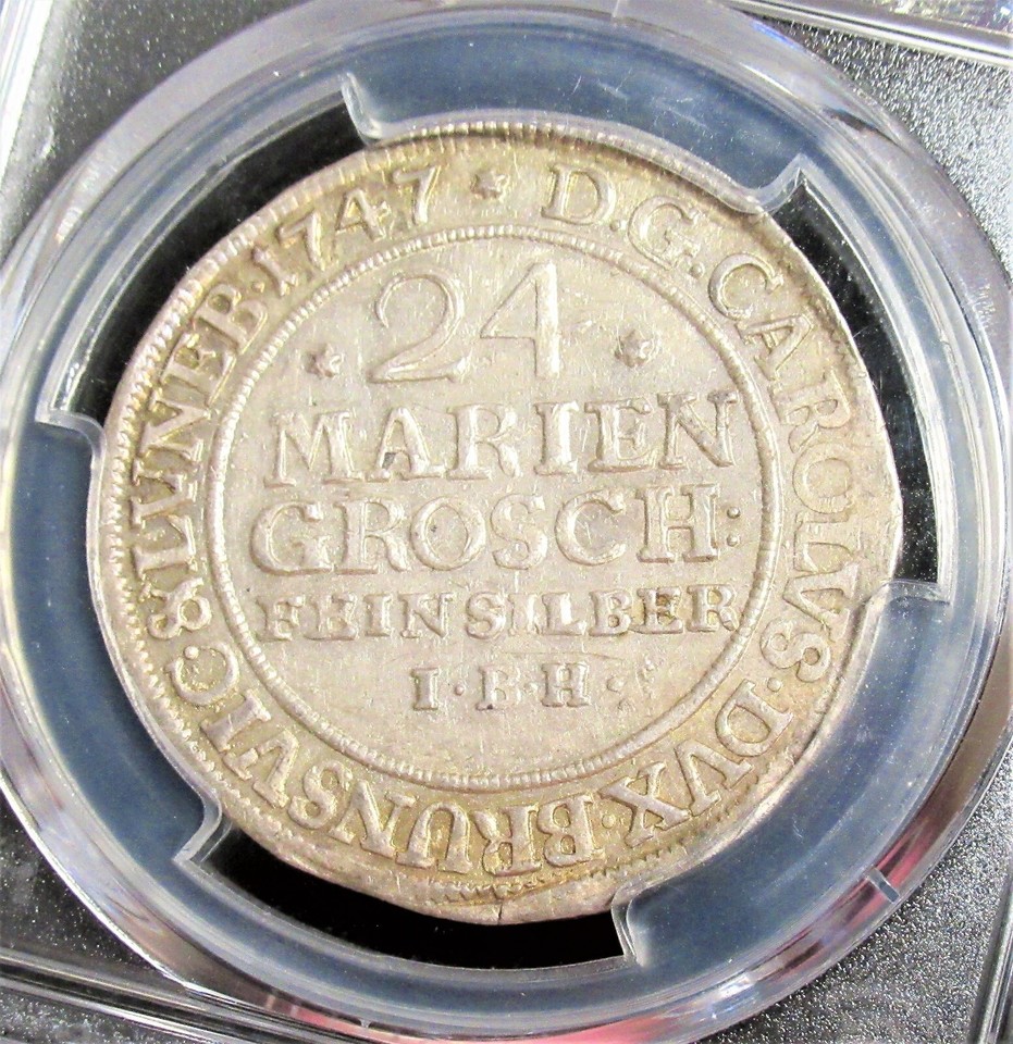 Brunswick-Luneburg: brunswick. 24 Mariengroschen, 1747-IBH. PCGS MS-62 ...