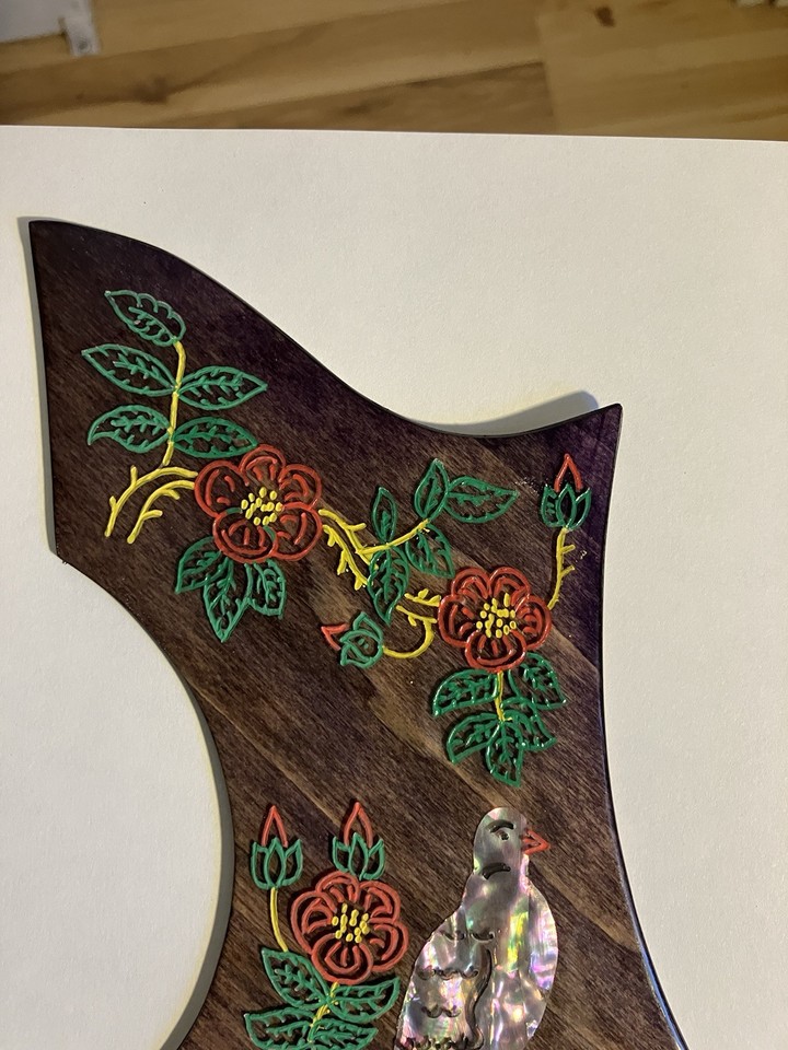 Gibson style Dove Pickguard engraved with Real Mother Of Pearl Veneer ...