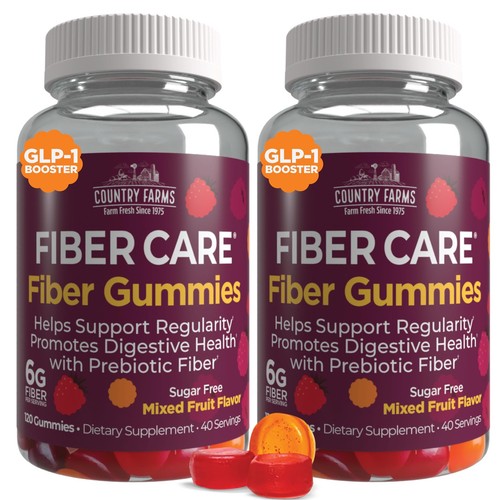 Fiber Care Prebiotic Gummies, 6g of Fiber Per Serving, FOS from Beets ...