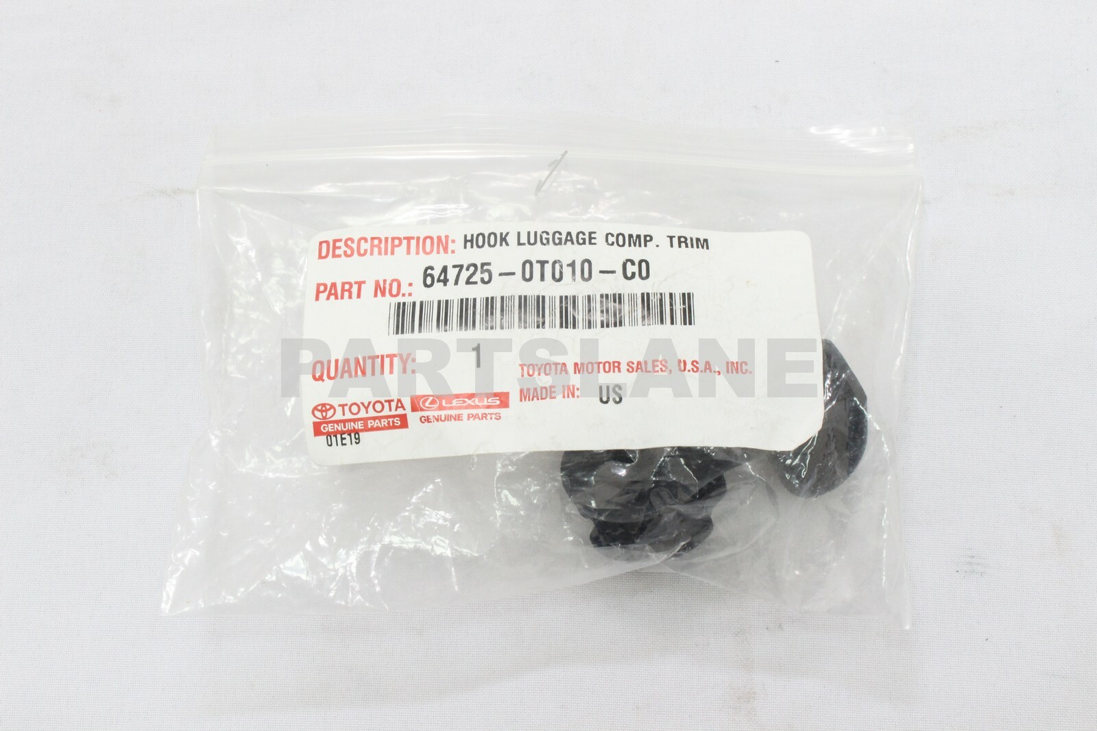 64725-0t010-c0 Genuine OEM Toyota Hook Luggage 647250T010C0 for sale ...