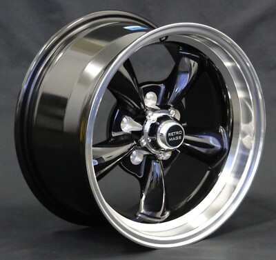 15x8 RETRO MAGS Black Wheels PONTIAC TRANS AM FIREBIRD GRAND PRIX GTO ...