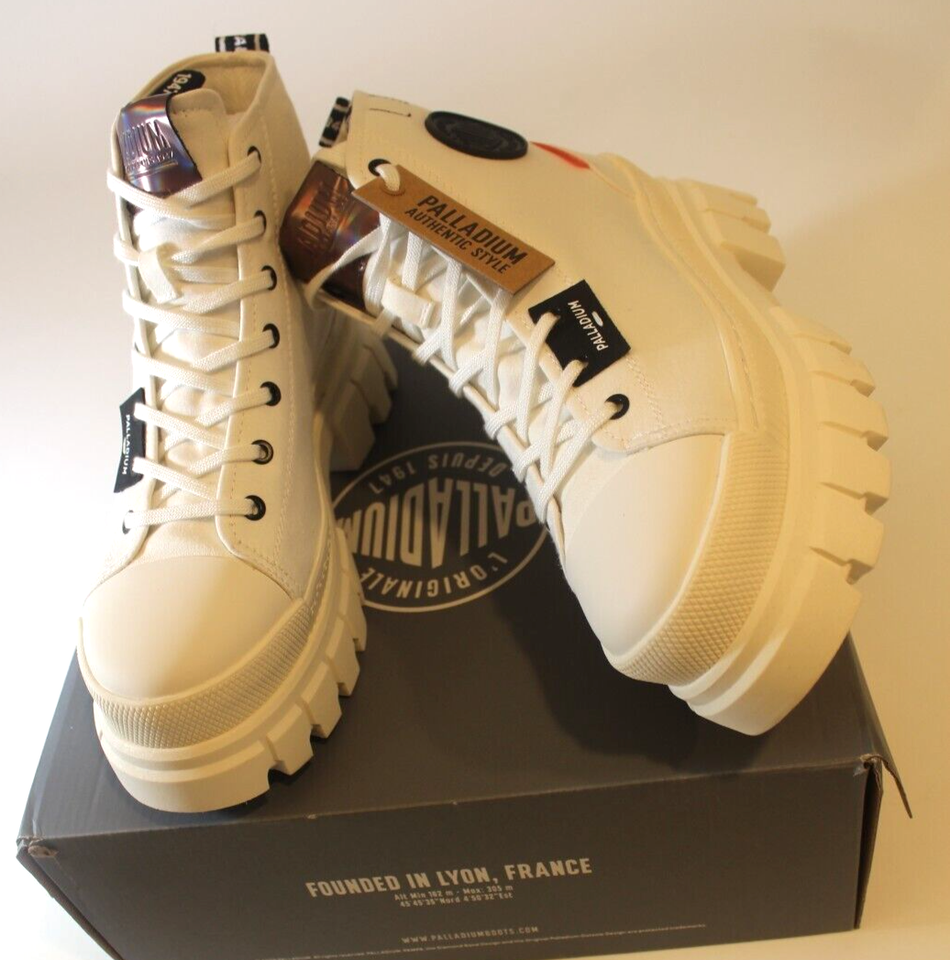 Palladium Women's Revolt Hi TX White Size 10 M Platform Boots 97242 ...