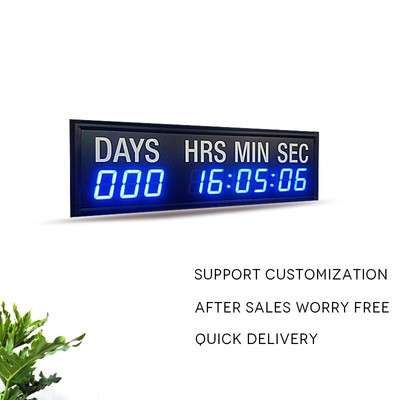 999 Days countdown festival timer digital alarm wall clock with LED ...