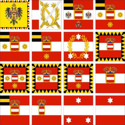 Austria-Hungary Flag Habsburg Empire War Major General Naval Jack Rank ...