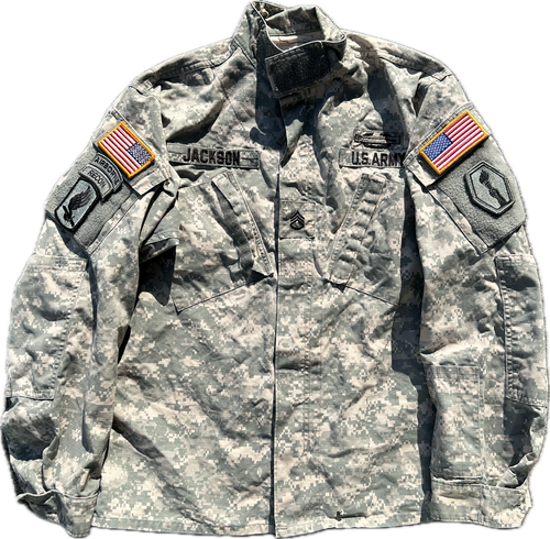US Army Ucp Acu Jacket 10 Patches 173rd Airborne Brigade Recon Sky ...